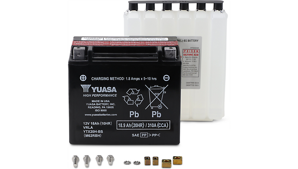 Yuasa High Performance AGM Maintenance-Free Battery - YUAM62RBH - YTX2 ...